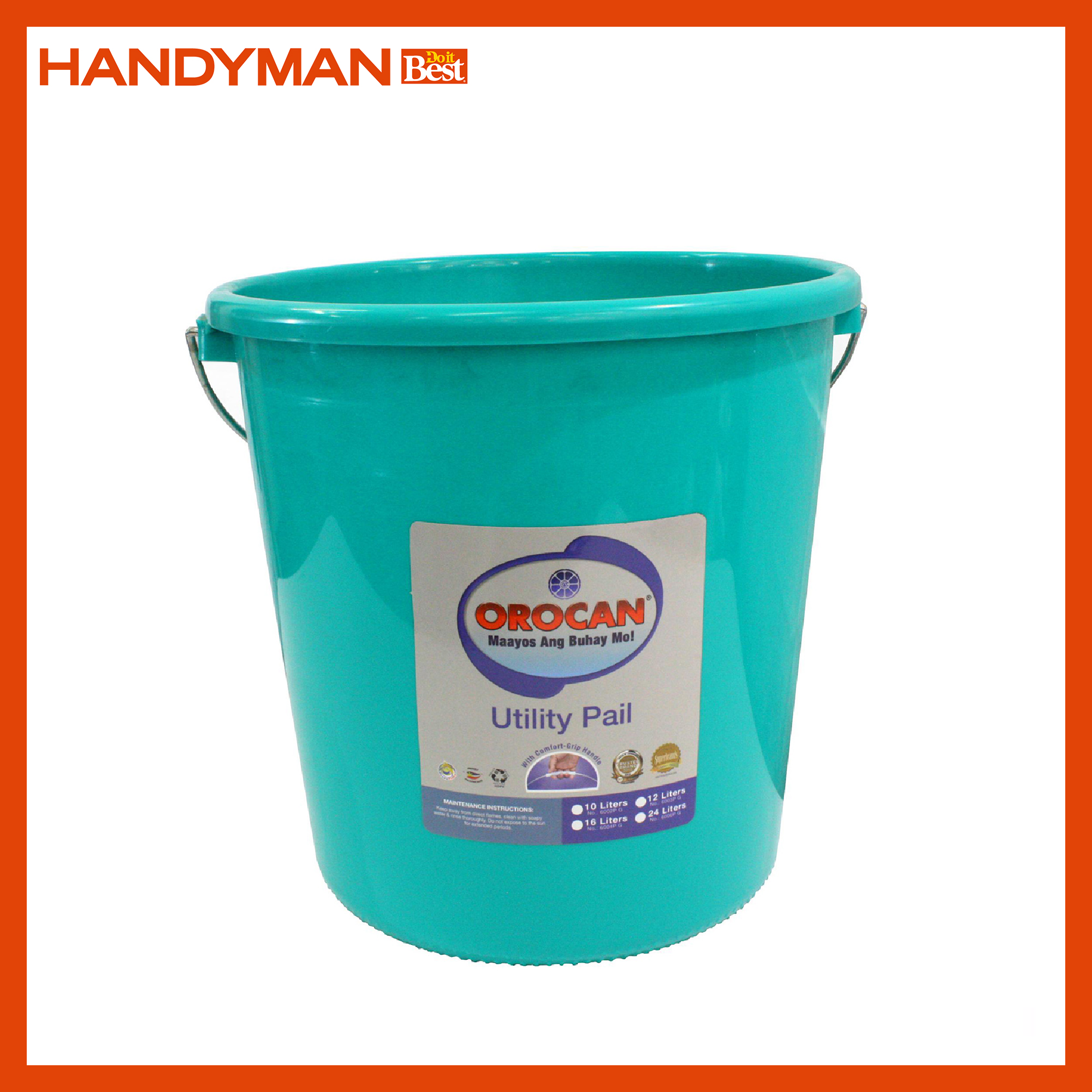 Orocan Utility Pail with Comfort Grip Handle 10-Liter 6002 | Lazada PH