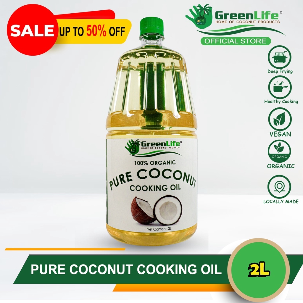 Organic Pure Coconut Cooking Oil 2L Deep Fry Healthy Cooking Oil NOT ...