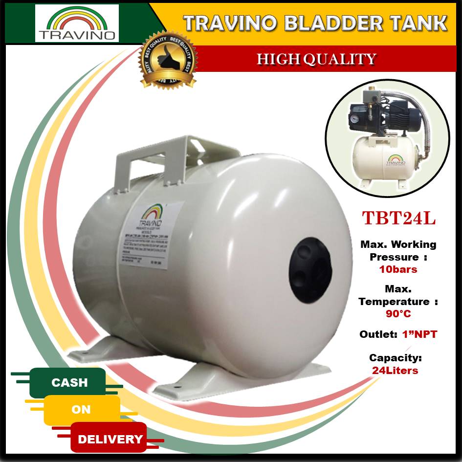 TRAVINO 24L Bladder Pressure Tank TBT24L Genuine Heavy Duty High ...