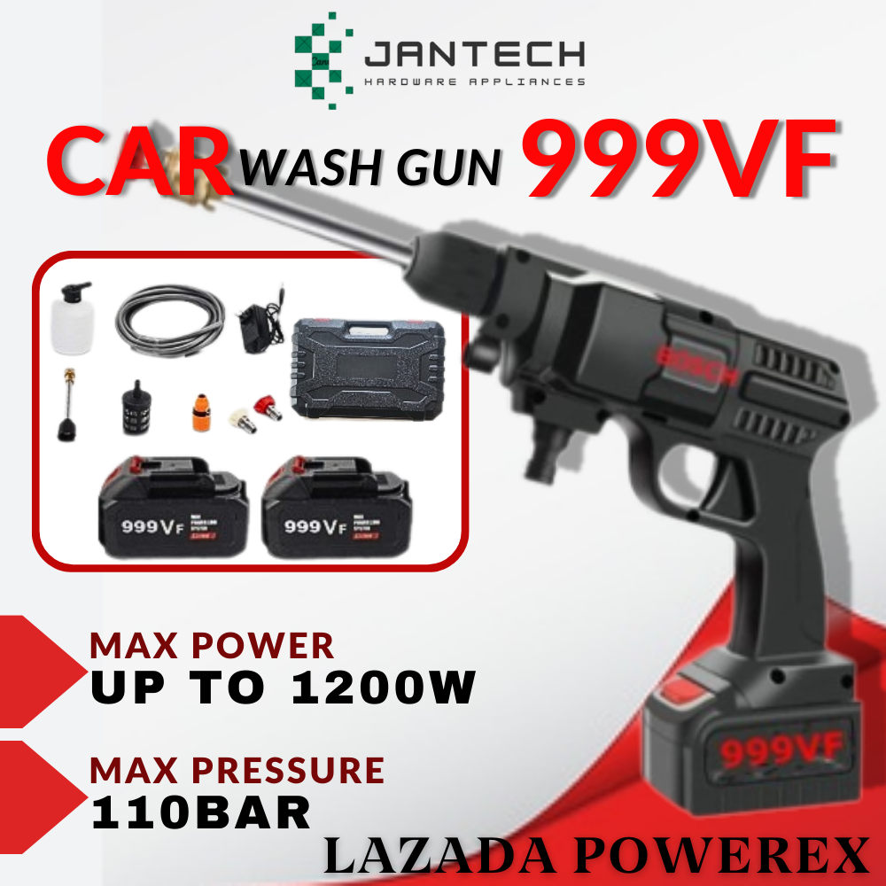 (JANTECH) Cordless 999VF Water Jet Portable Car Wash Multi-purpose High ...