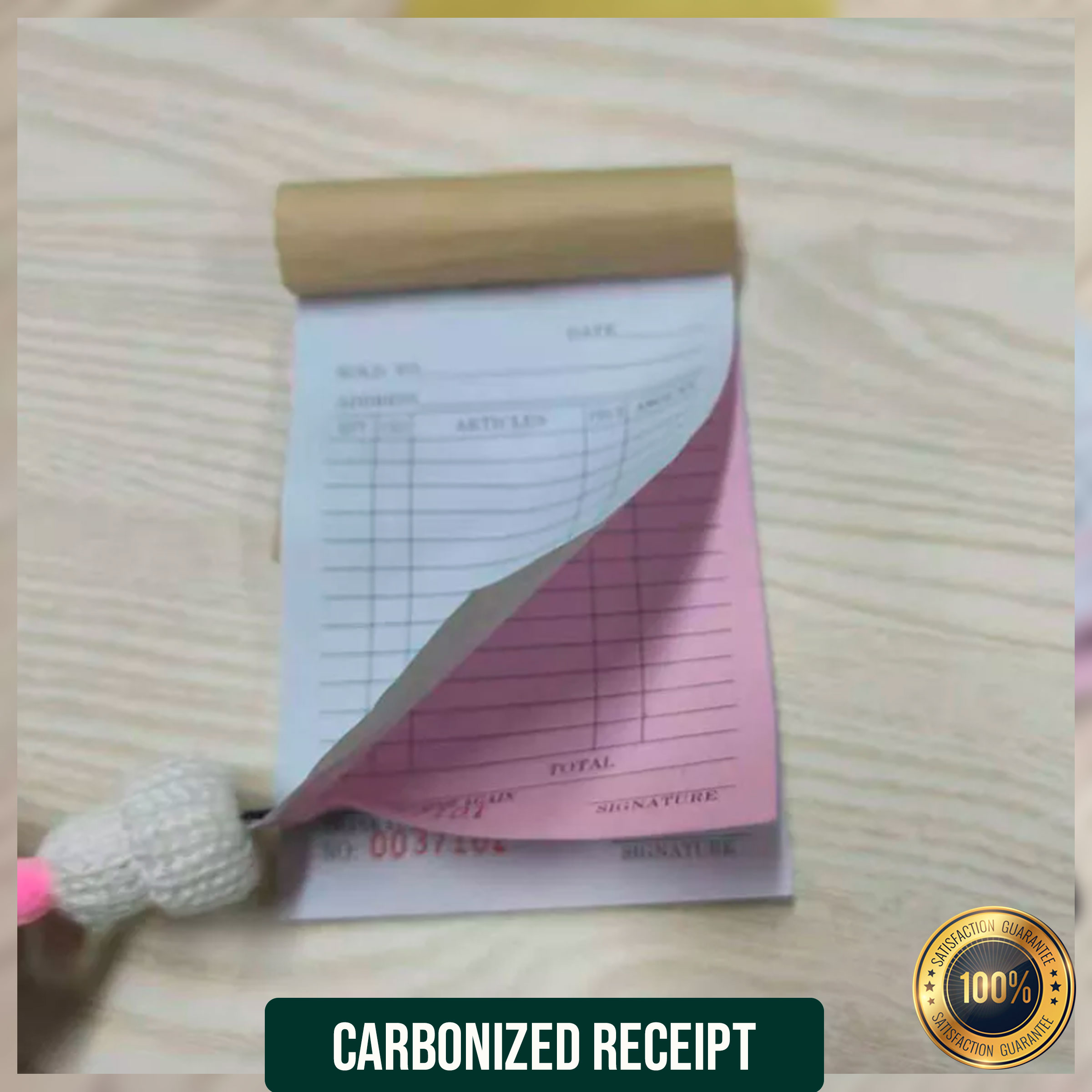 Duplicate Receipt 50 pages sold receipt wholesale price Carbonized ...