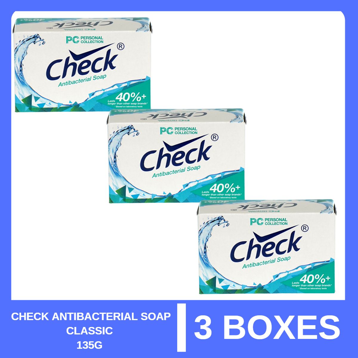 Personal Collection Check Antibacterial Soap (3 Boxes/135g) | Lazada PH