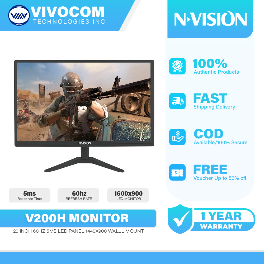 NVISION V200HD V8 20'' 60hz LED Monitor | Lazada PH