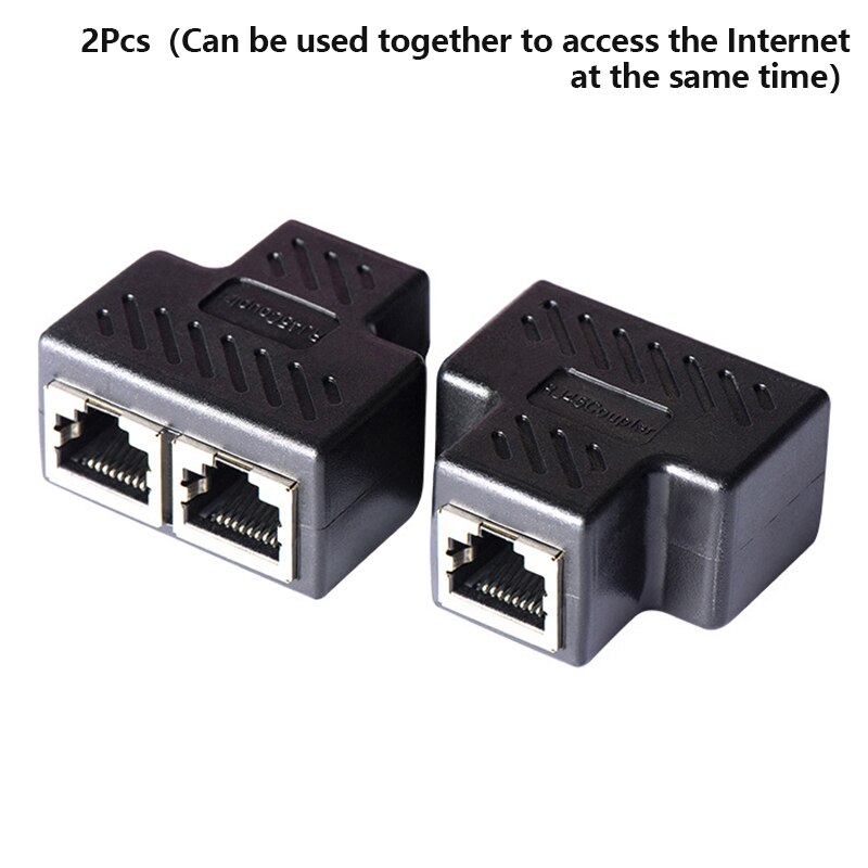 1PC RJ45 1 To 1/2 LAN Ethernet Network Cable Female Splitter Adapter ...
