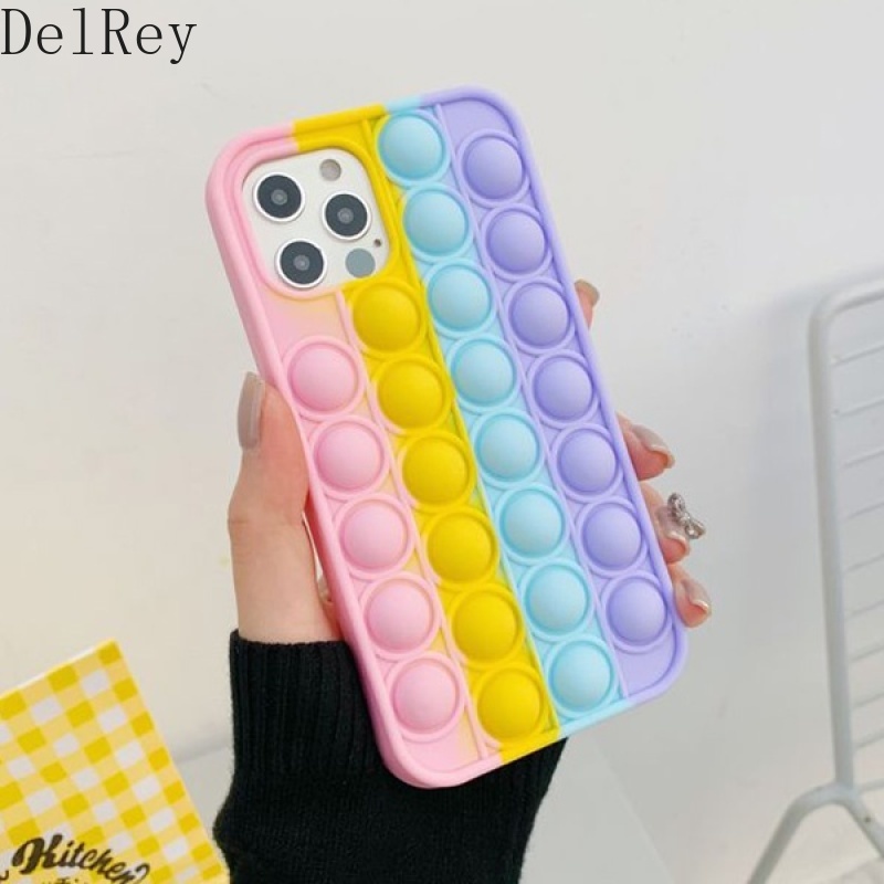 Phone Casing For iPhone 11 12 Pro Max mini Soft Silicone with Rainbow ...