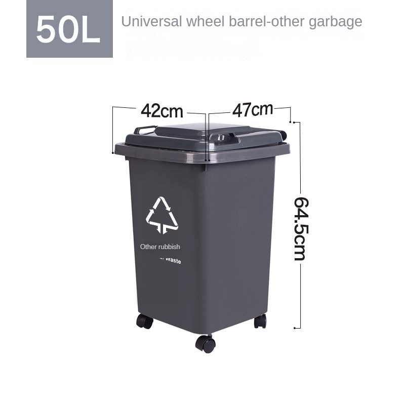Outdoor large trash can, Plastic trash can，Pedal clamshell trash can ...