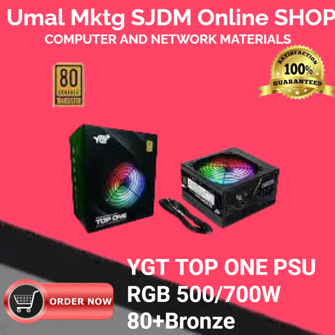 YGT Gaming Power Supply RATED 500W/700W RGB 80 Plus Bronze DOUBLE TRANSISTOR PSU | Lazada PH
