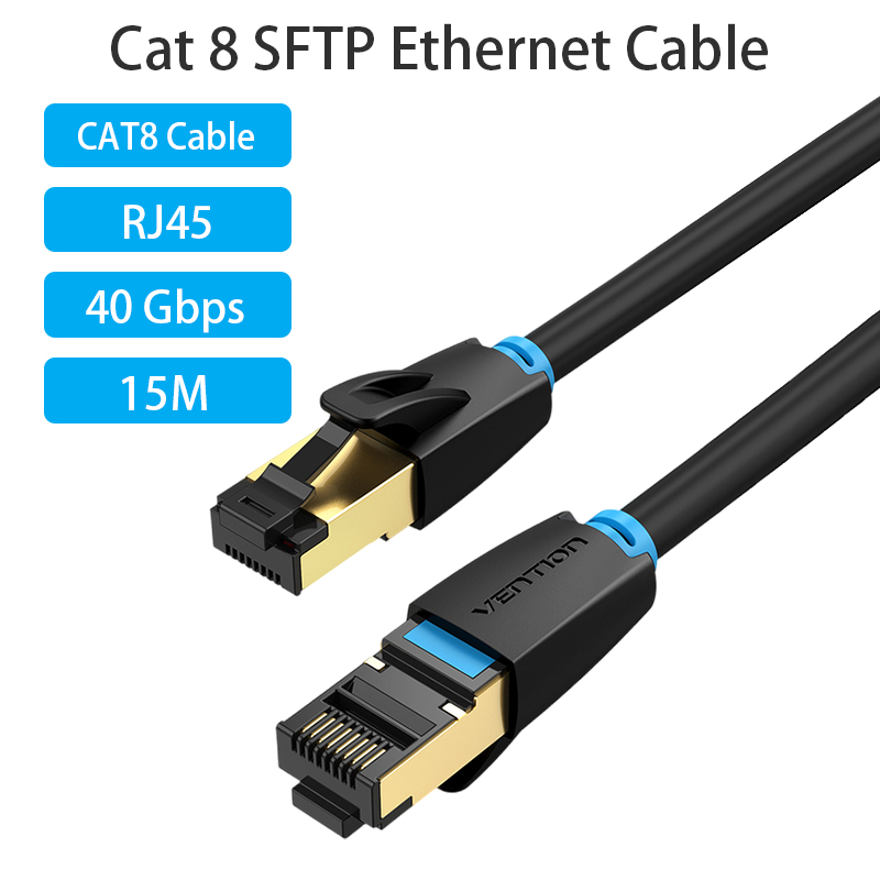 Vention Cat8 Ethernet Cable 2000MHz STTP 40Gbps Super Speed RJ45 ...