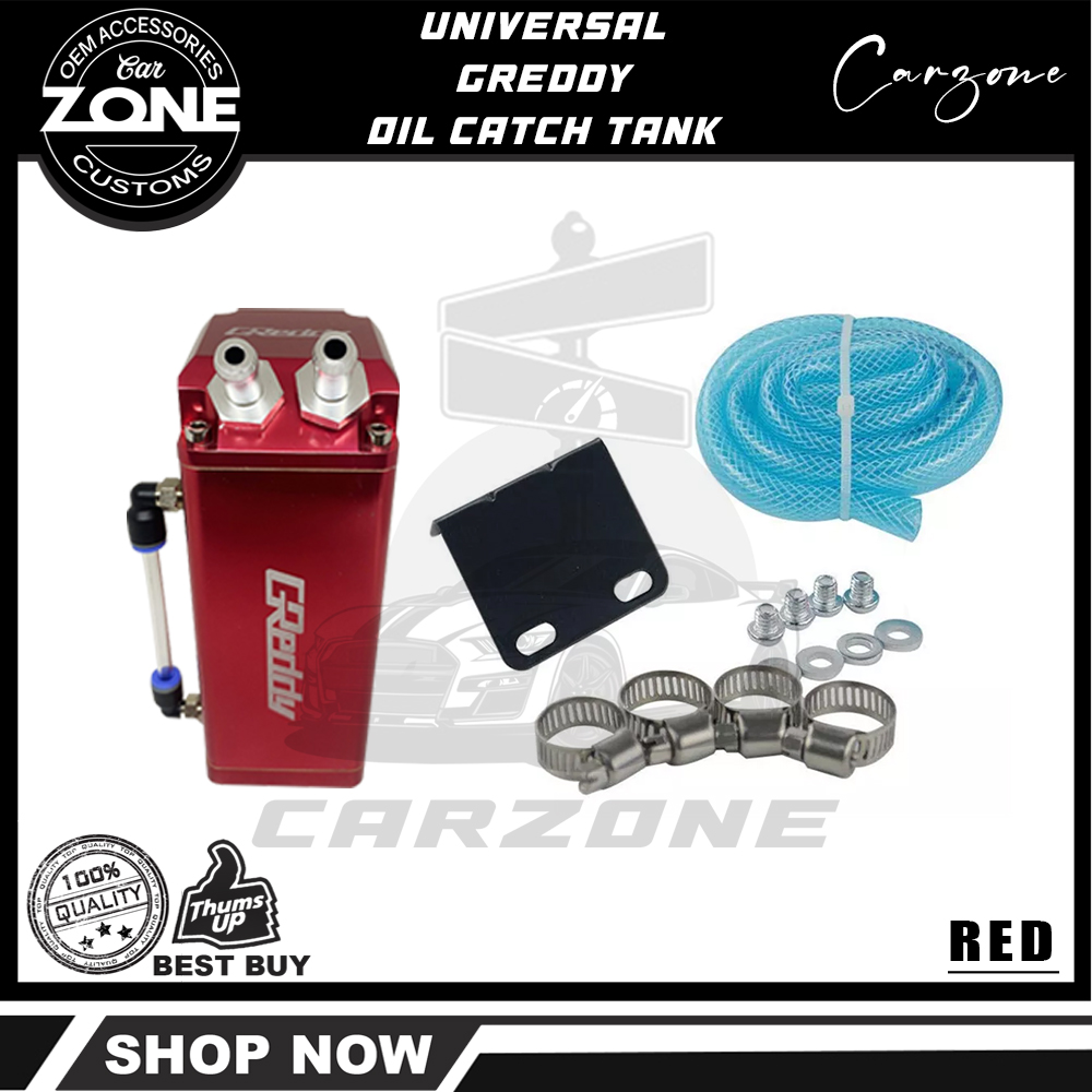 Greddy Universal Oil Catch Can / Oil Catch Tank (Silver/Blue/Red/Black ...