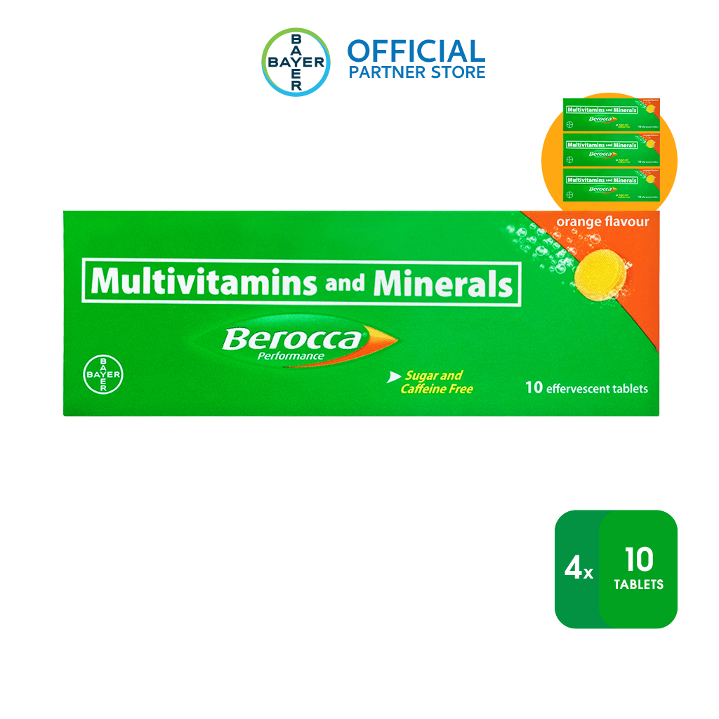 Berocca Orange Energy Vitamins Effervescent 10 Tablets x4 | Lazada PH