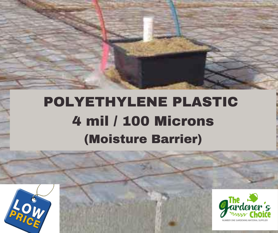The Gardeners Choice Polyethylene Plastic Moisture Barrier 8ft x 1meter ...