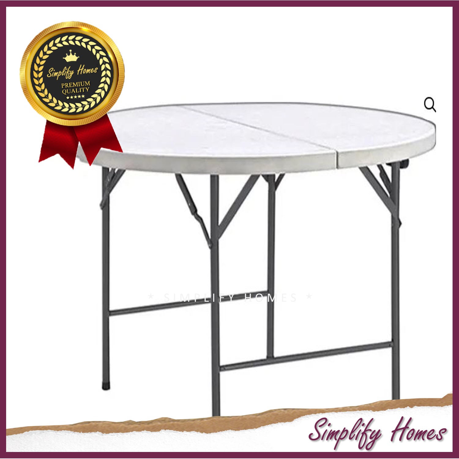 SH Foldable Round Dining Table All Purpose Table - 4ft | Lazada PH