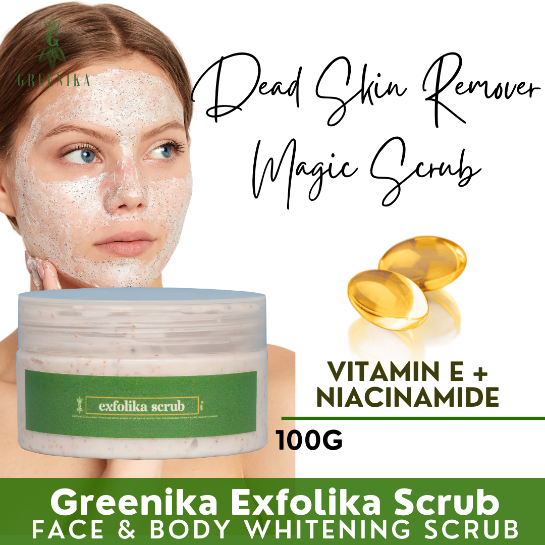 [ DEAD SKIN CELL REMOVER ] Greenika Exfolika Face and Body Scrub for ...