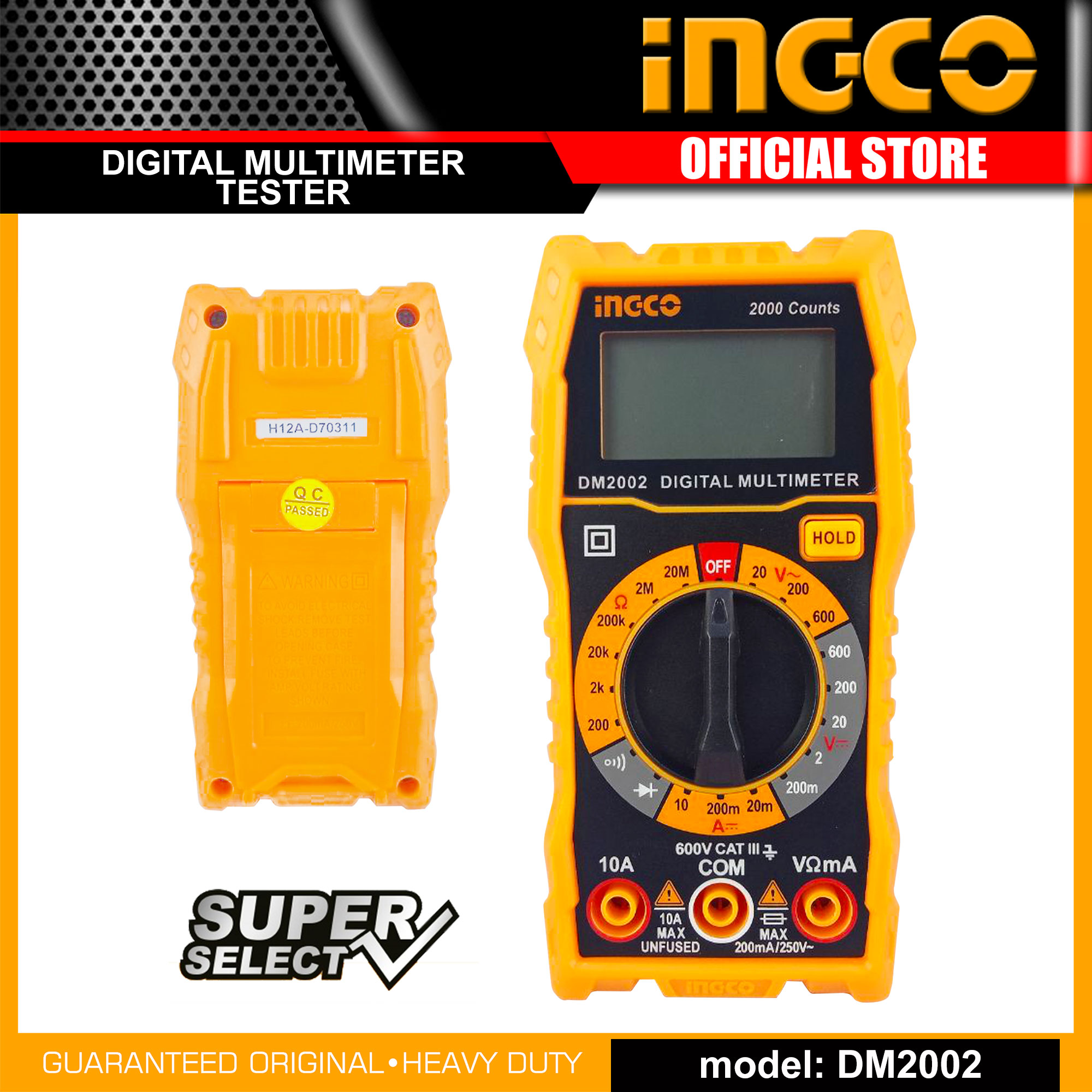 [BEST SELLER] INGCO Digital Multimeter Tester Electrical Test Tool ...