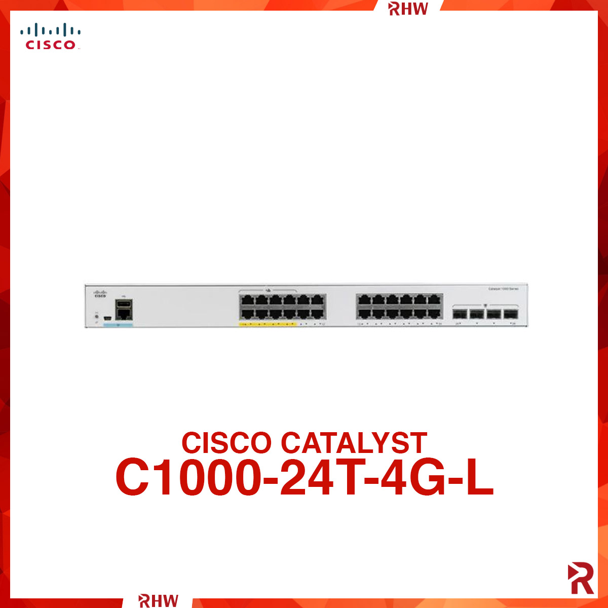 C1000-24T-4G-L│Cisco Catalyst 1000 Series Switches│24x 10/100/1000 ...