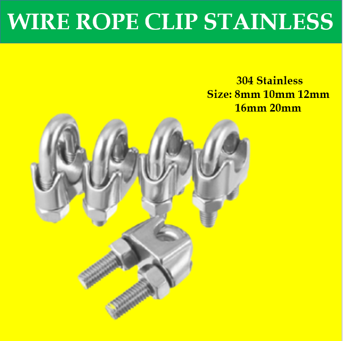 MAGO 8mm-20mm Stainless Steel Wire Rope Clip thimble turnbuckle Wire ...