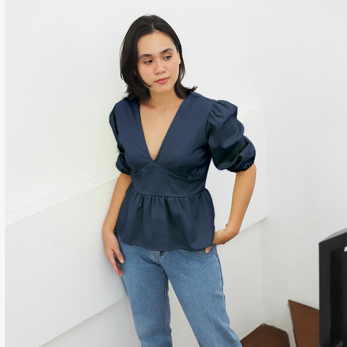 Hey Riley Harley Stylish Chic Puff Sleeved Top Peplum StyleTop for ...