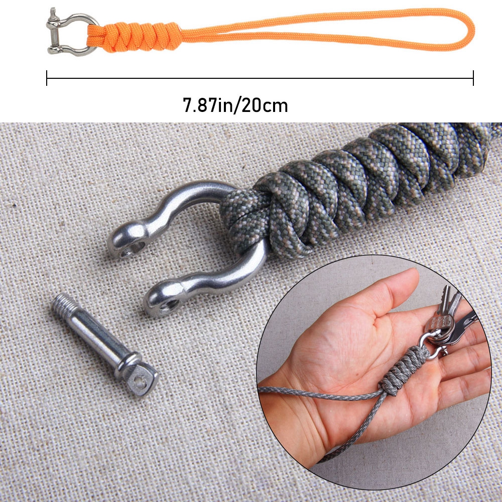 COD1x เชือกร่มกลางแจ้ง กล้อง Anti-lost Lanyard Climb Keychain Tactical ...