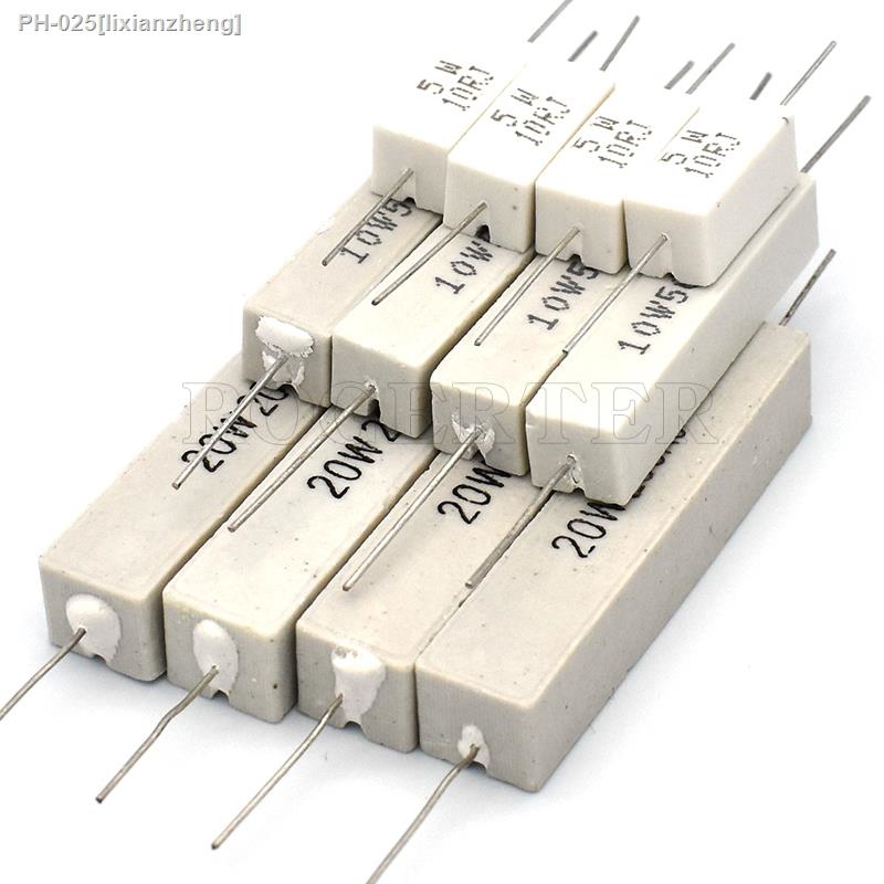 5W 10W 20W 5 Cement Resistor Ceramic resistor 0.1ohm/0.22/0.33/0.5/1/2 ...