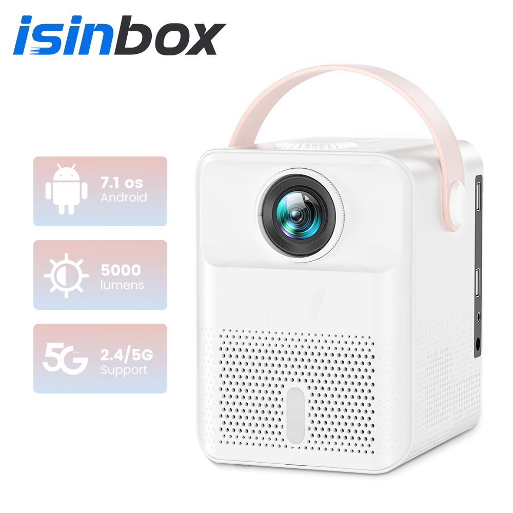 Android 7.15000LumeniSinbox iS500 2023 mini portable led Projector Full ...