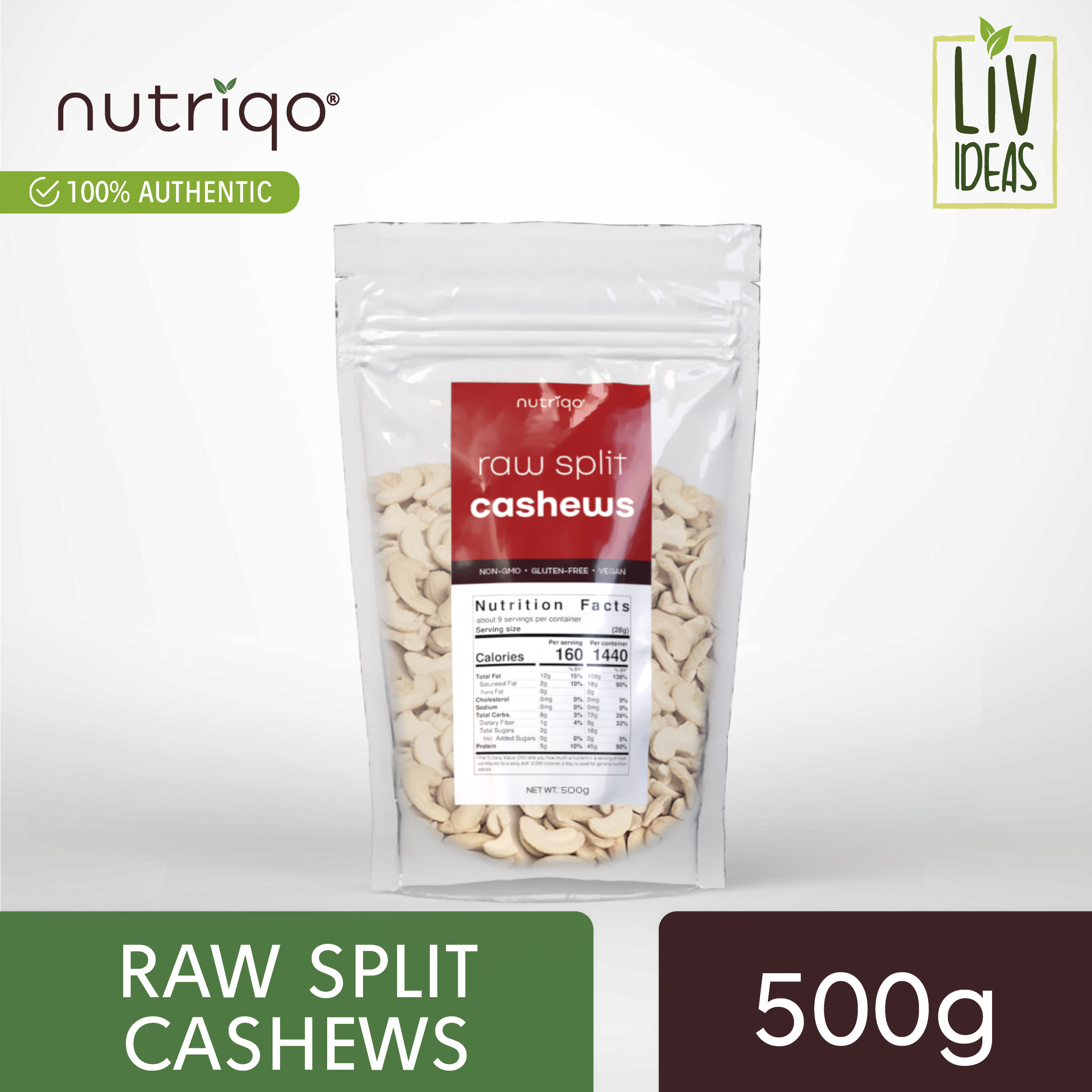 Nutriqo Raw Split Cashews 500g | Lazada PH