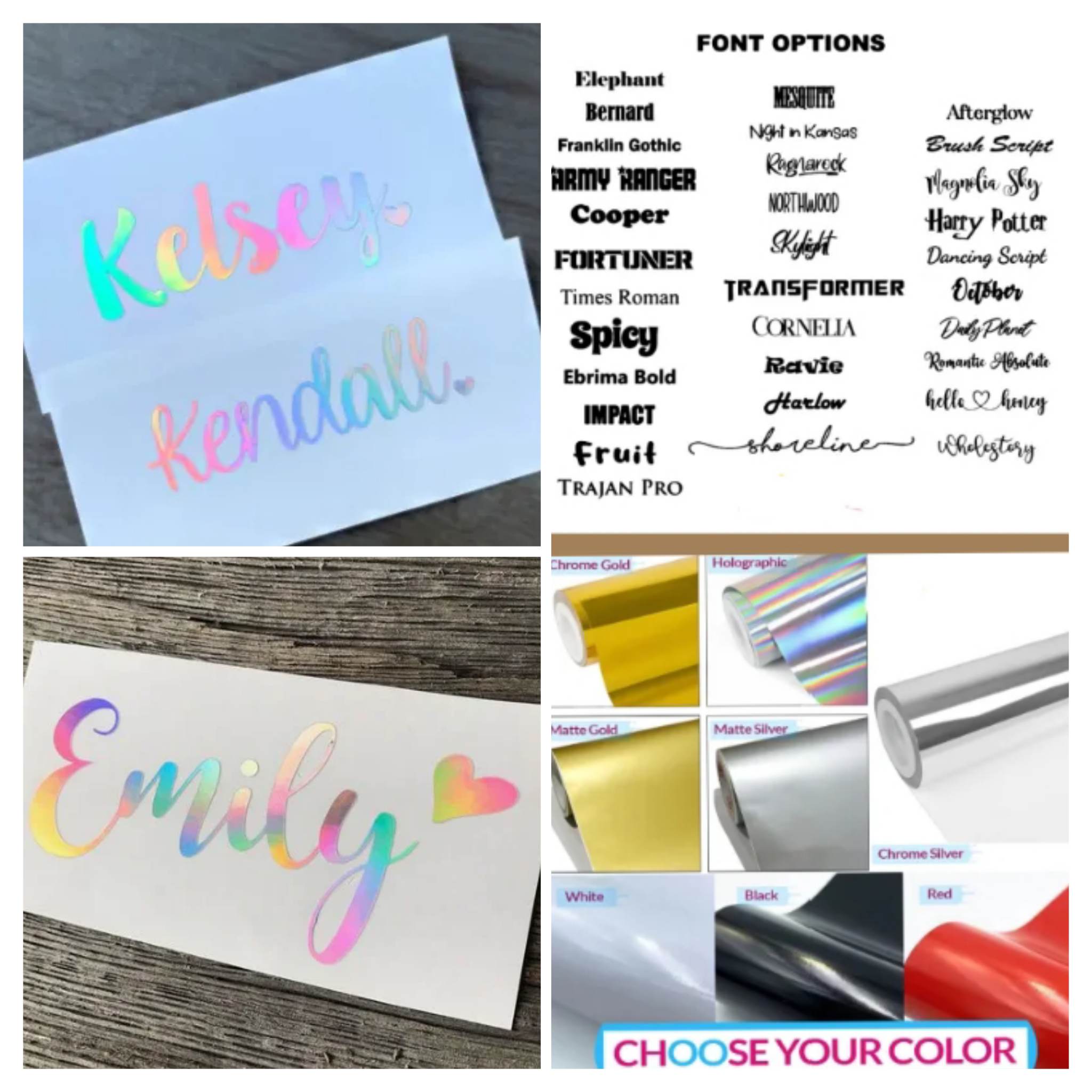 Customized Name Vinyl Sticker Decals for Souvenirs, Tumblers, Mugs ...