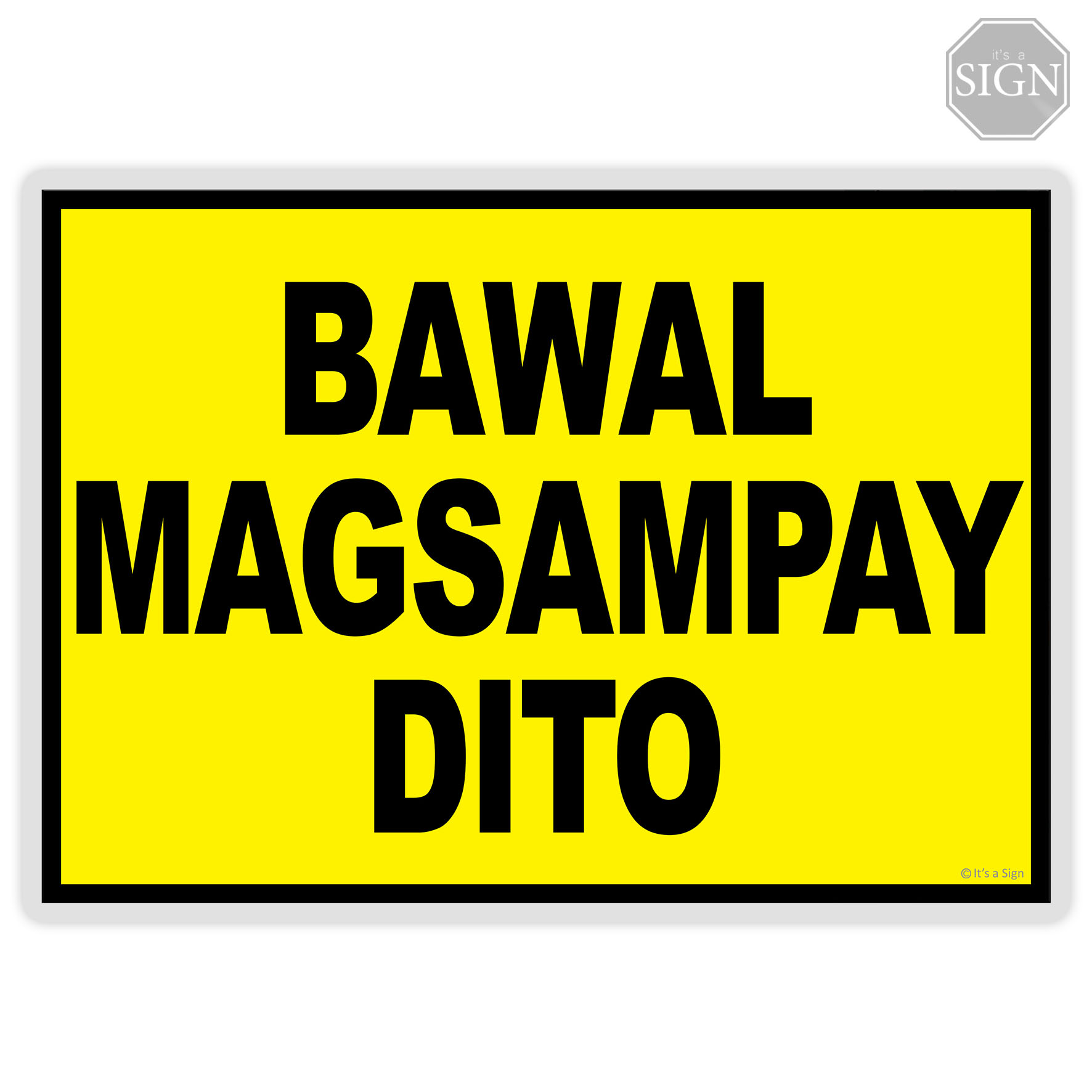 Bawal Magsampay Dito Sign - Laminated Signage Label - A4 Size | Lazada PH