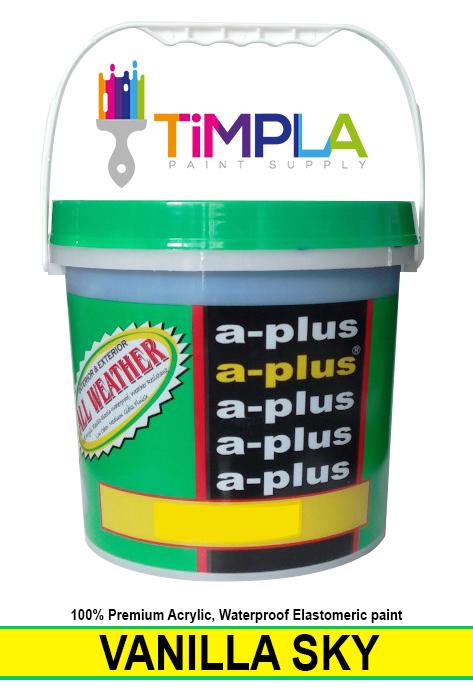 4 liter A-Plus All Weather - 2225 VANILLA SKY house paint for Interior ...