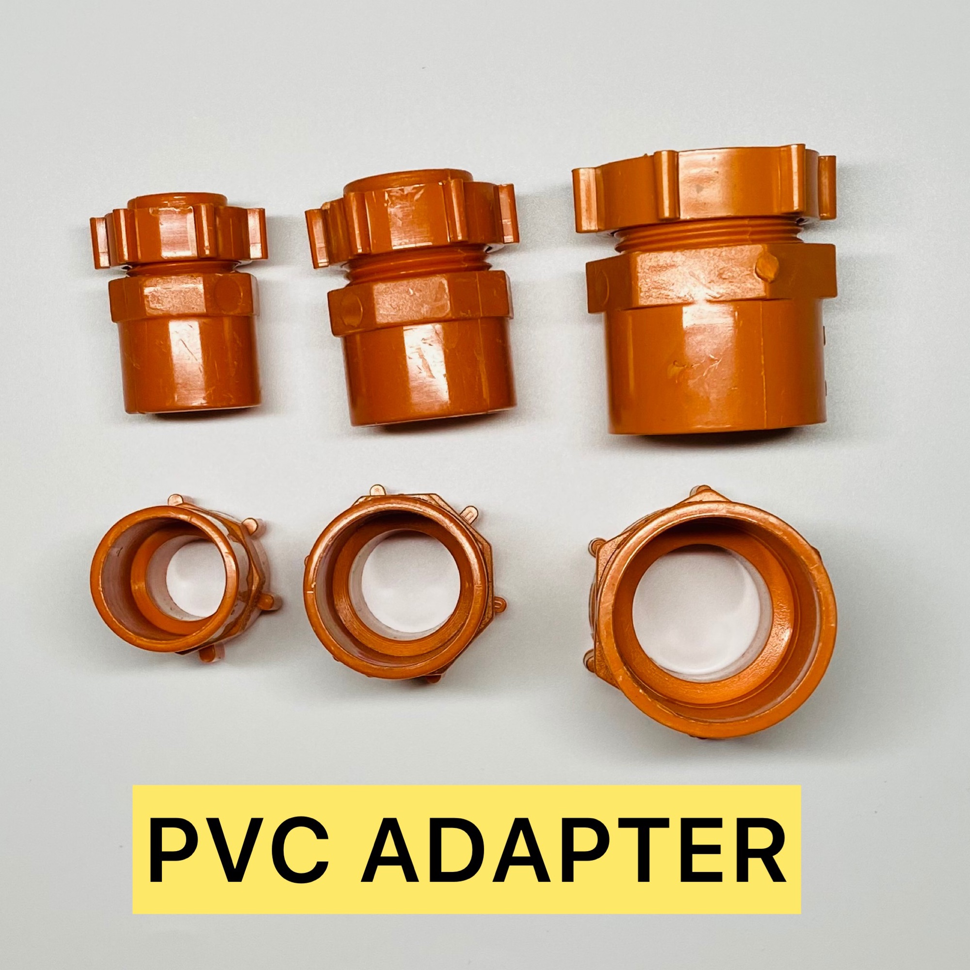 Electrical PCV Orange Adapter with Locknut 1/2 , 3/4 & 1” | Lazada PH