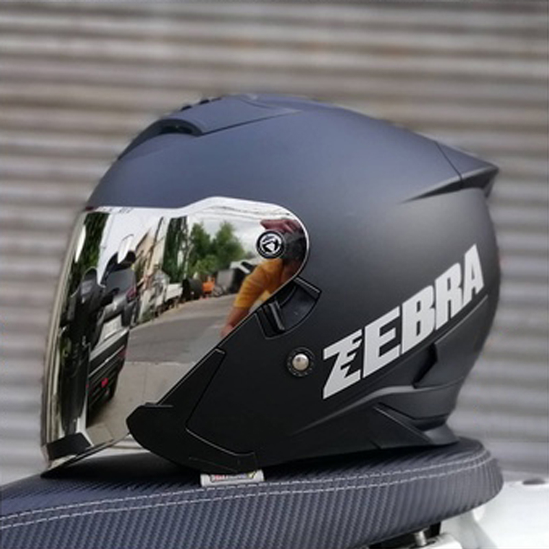 Zebra 902 Half Face Dual Visor Helmet UNISEX BPS DOT Certified COD ...