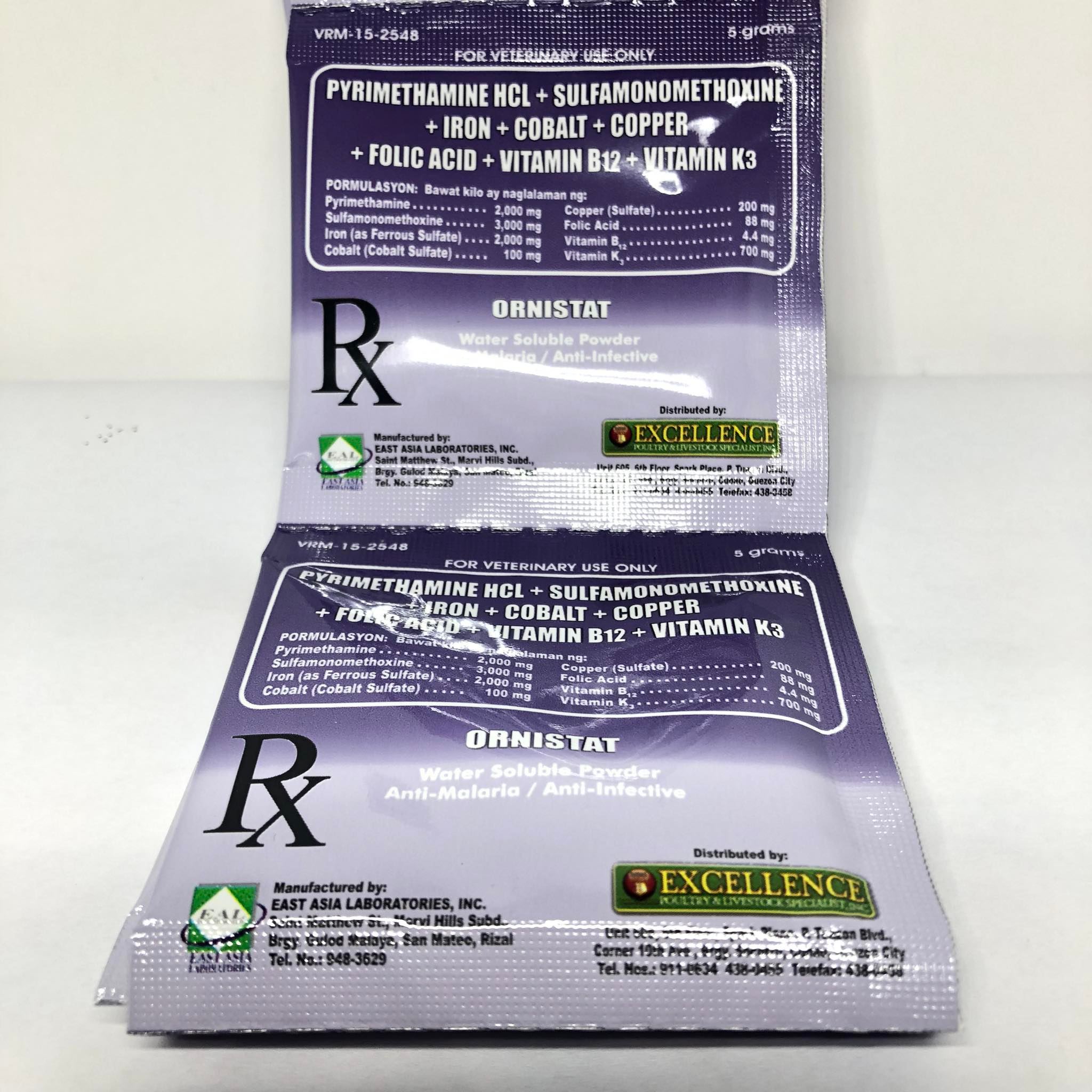 12 SACHET Ornistat Anti-Malaria, Anti-Infective Water Soluble Powder ...