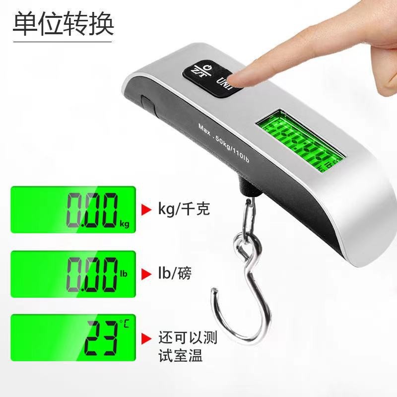 50 kg/ 110lb Portable Electronic Digital Luggage Scale Travel Weighing ...
