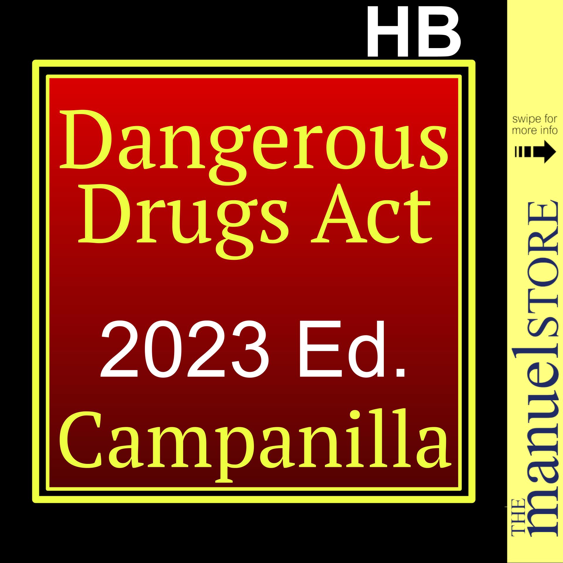 Campanilla (2023) - Comprehensive Dangerous Drugs Act of 2002 - Law Book - by Judge Marlo ...
