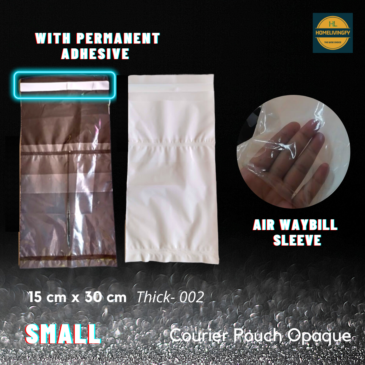 Secure Package 100 pcs Thick Air Waybill Sleeve Permanent Adhesive ...