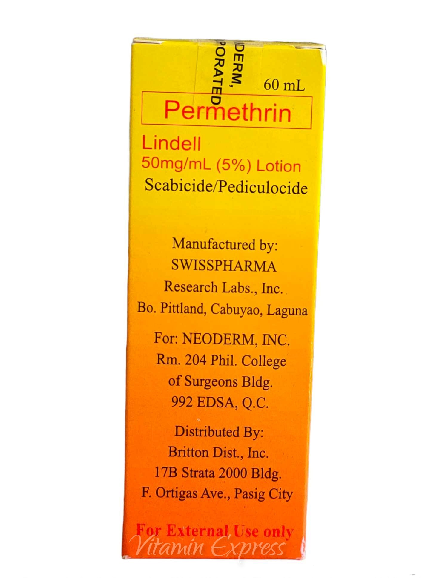 Kwell Lotion / Lindell Lotion Permethrin Lotion (Scabicide Lotion) 60ml ...