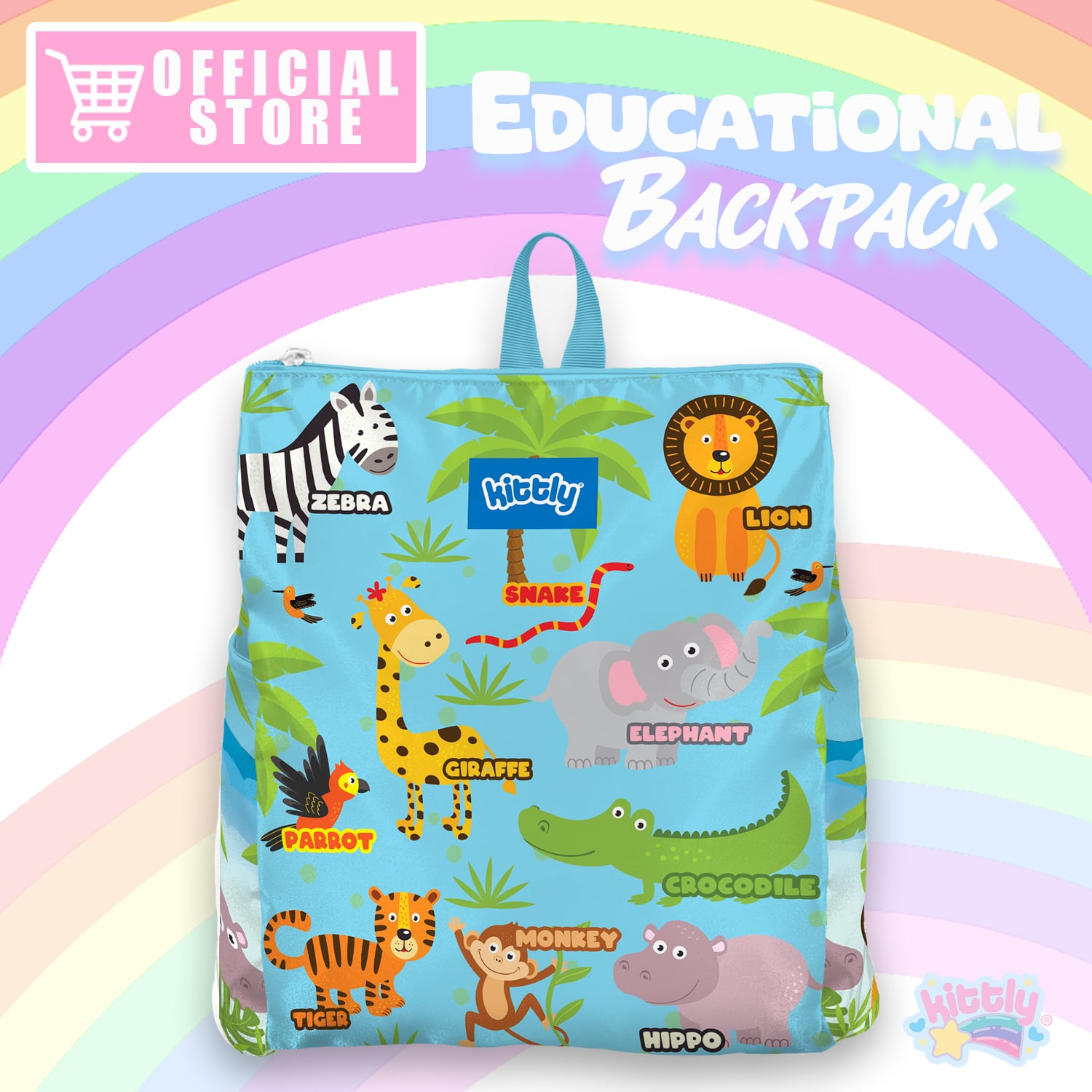 Kittly Educational Backpack Bag For Kids Kinder Bag Preschool Bag Kids ...