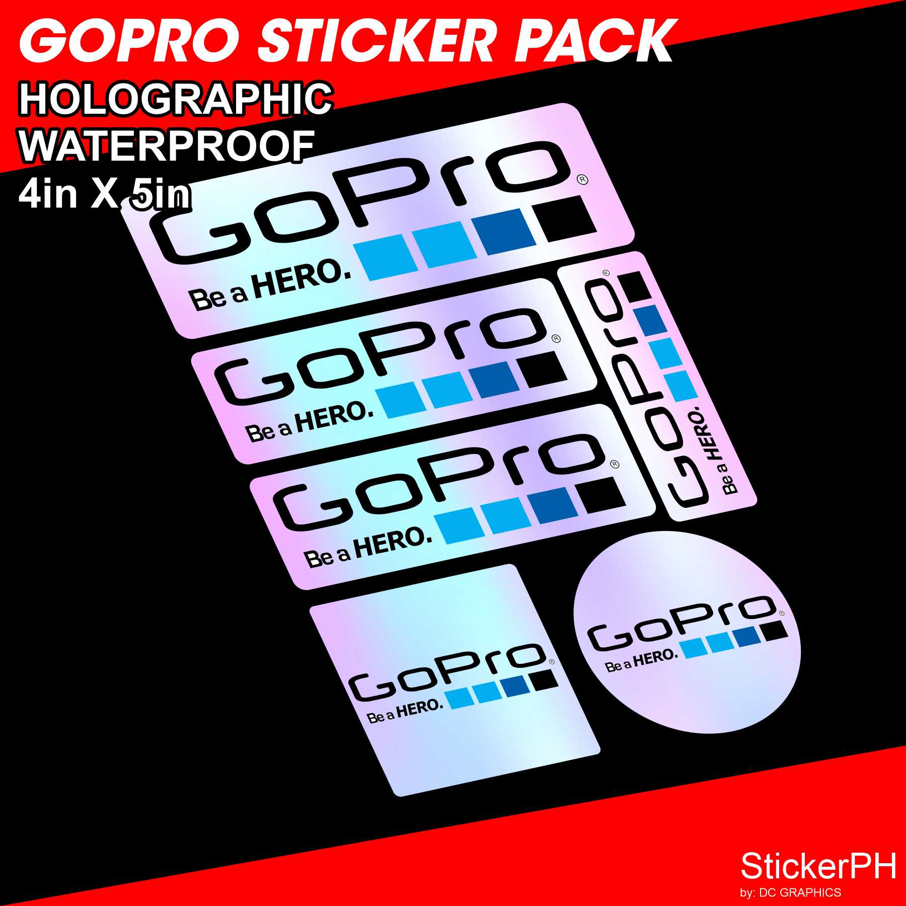 GOPRO HOLOGRAPHIC STICKER PACK | Lazada PH