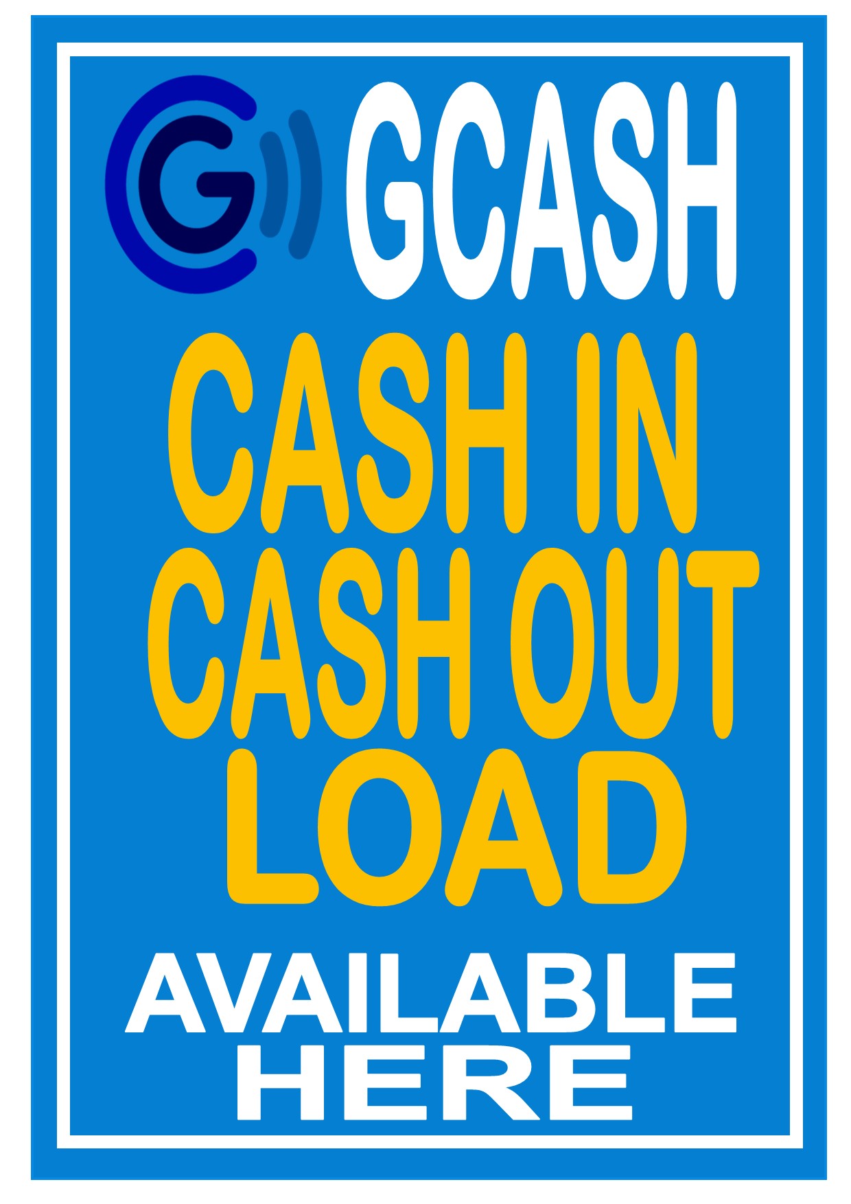 Blue Cash in signages LAMINATED | Lazada PH