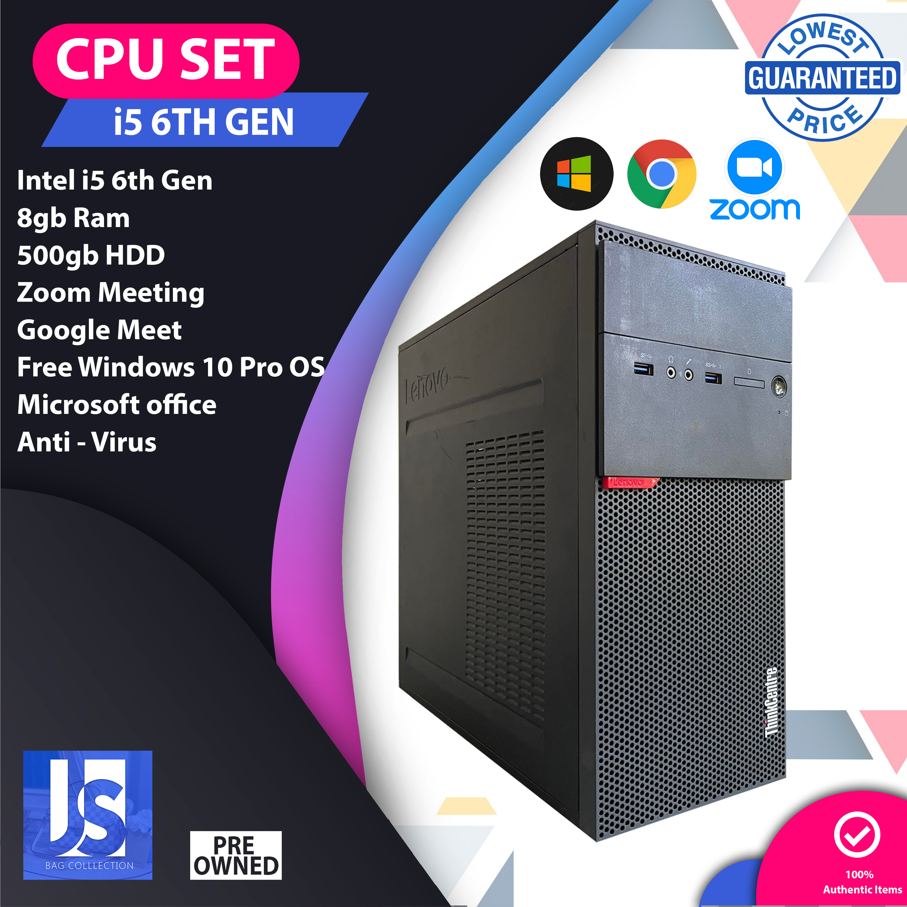 Computer Set Package / Intel i5 6th Gen / 8gb Ram / 500gb HDD / 22 ...