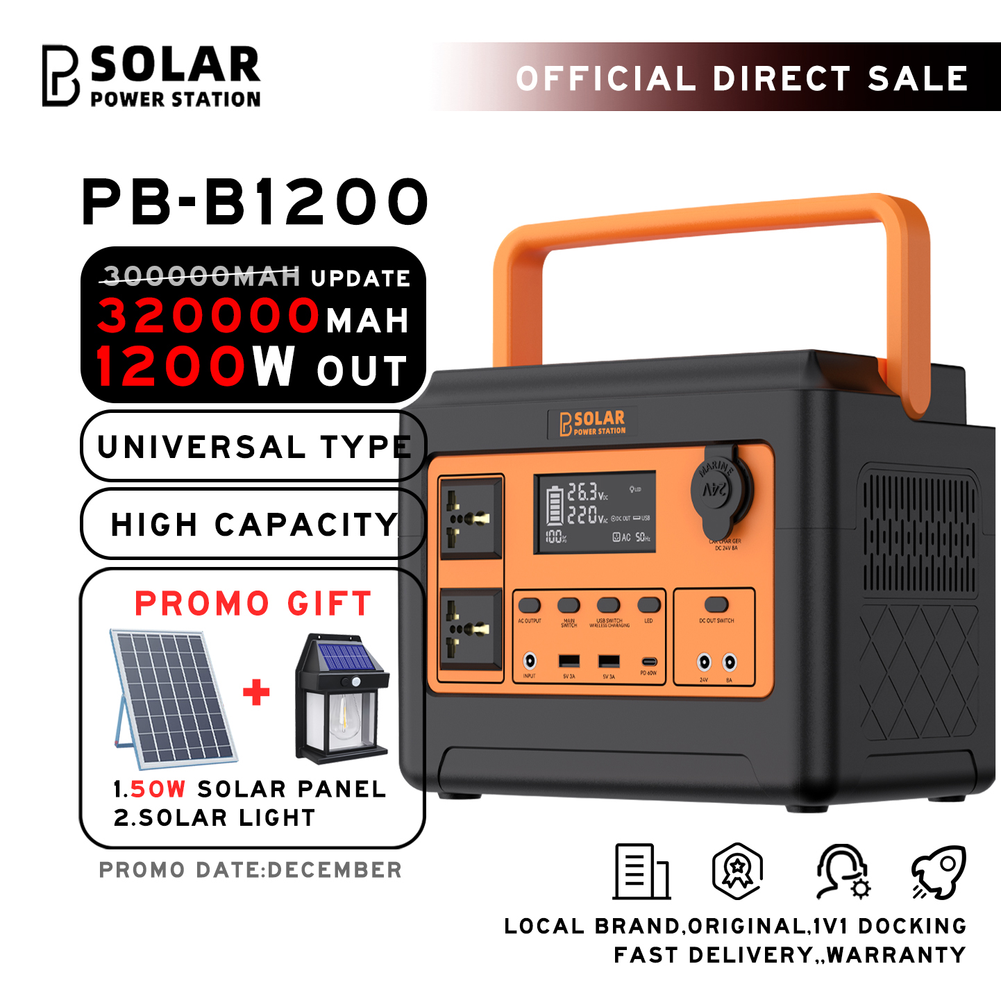 Portable Power Solar Station 300w 90000mah Solar Generators 220v ...