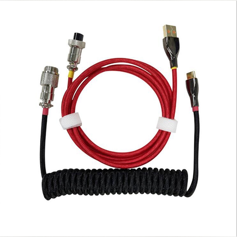 Coiled Cable Type C to USB Coiling Cable for Mechanical Keyboard ...