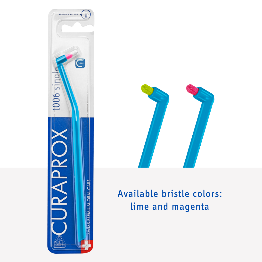 Single Tuft Toothbrush Curaprox CS 1006 bristles for braces ortho and ...