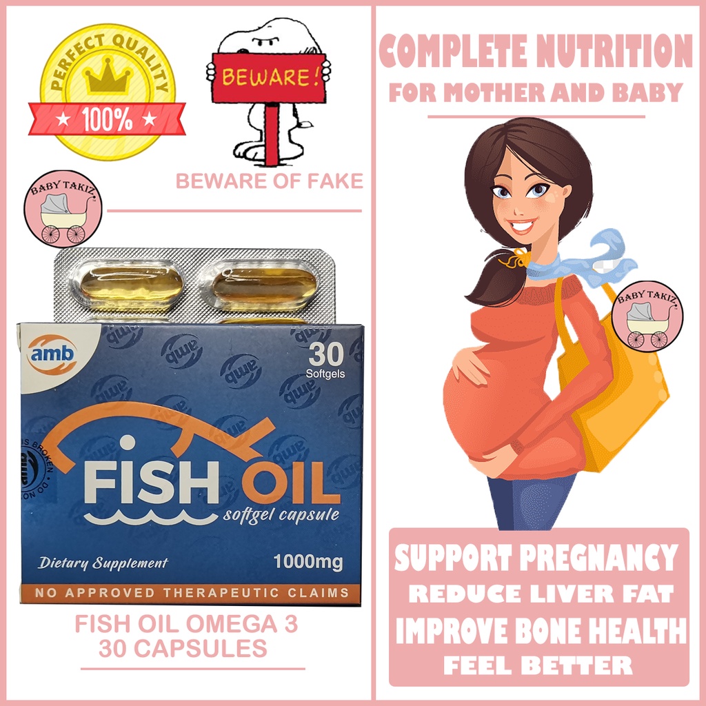 pregnancy essentials omega 3 Fish oil 30 softgel capsules (AMB) fish ...