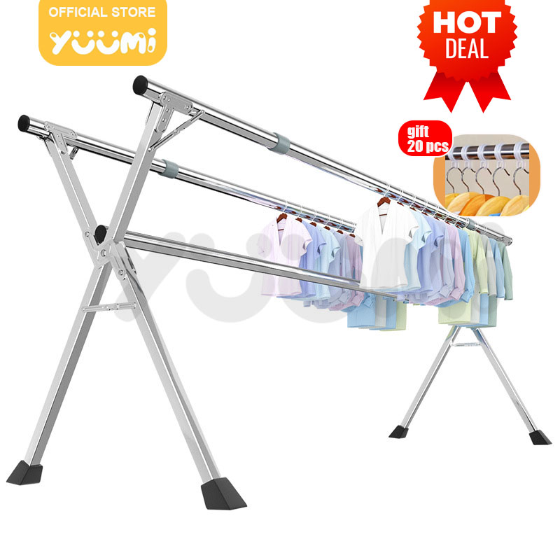YUUMI upgrade sampayan stainless clothes rack laundry rack hanger rack ...