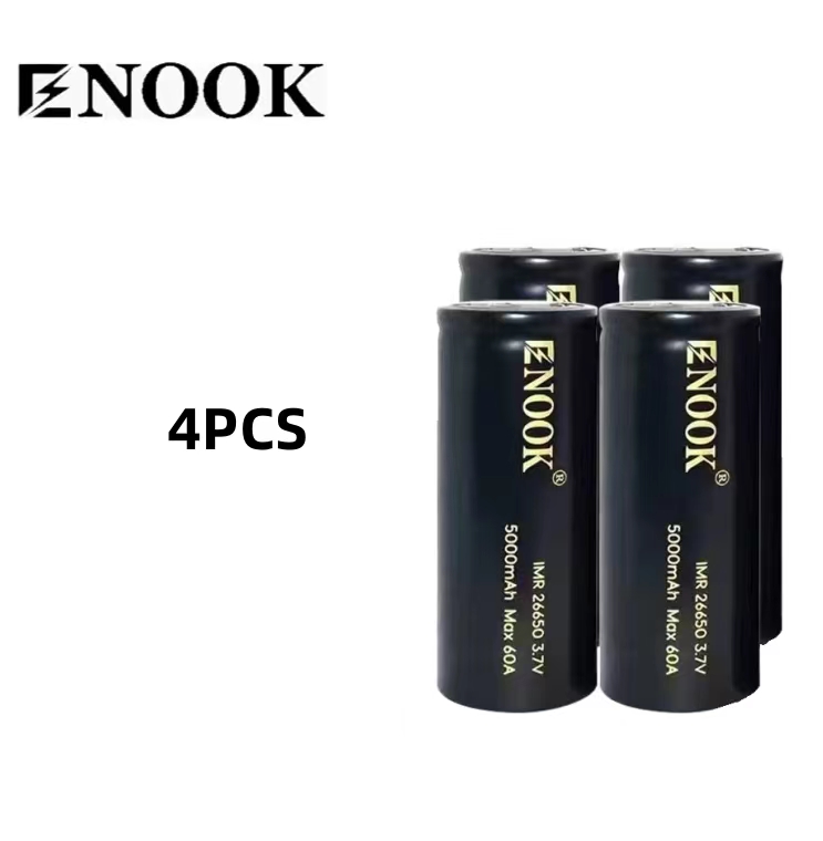 [Spot Goods]Enook 26650 Rechargeable Battery 5000mAh MAX 60A Li-ion ...