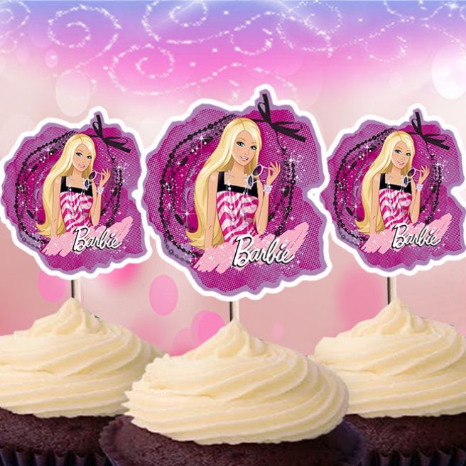Barbie theme cupcake topper 12pcs | Lazada PH