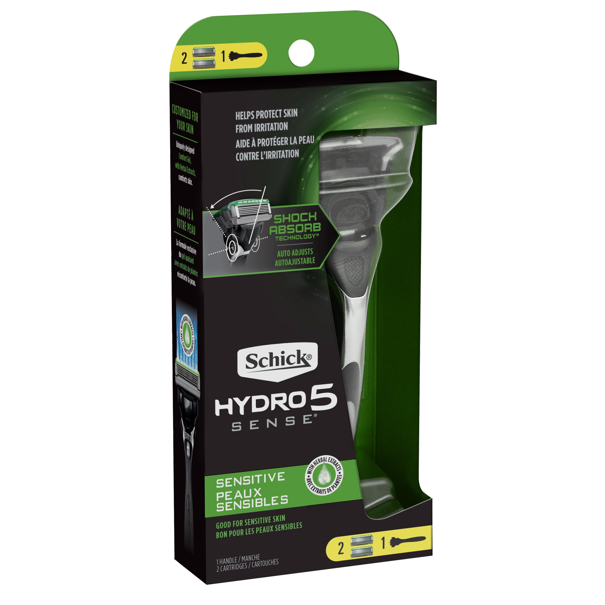 Schick Hydro 5 Sense Sensitive Skin Razor with Shock Absorb Technology ...