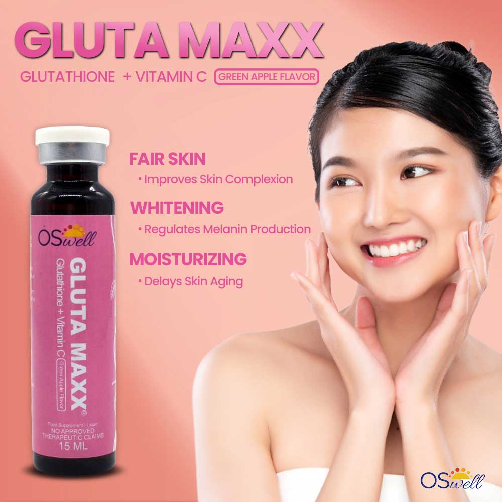 Gluta Maxx Vials Glutathione+ Vitamin C Green Apple Flavor (15ml ...