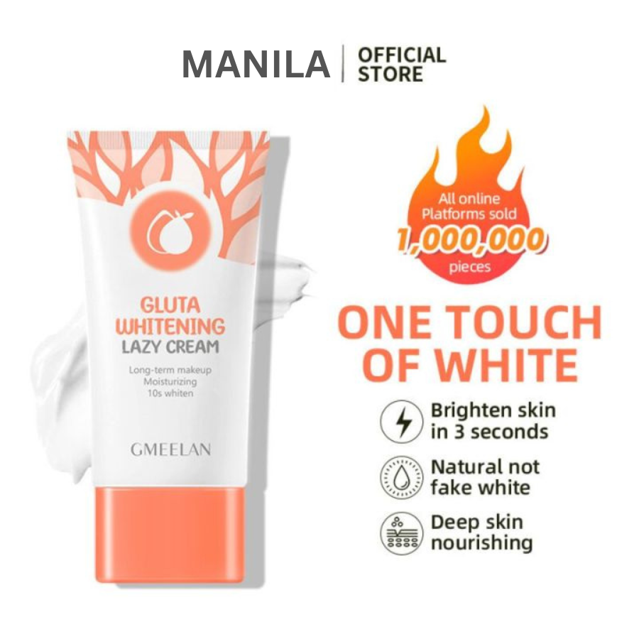 GLUTA WHITENING LAZY CREAM Gluta Facial Whitening Cream Brighten Skin ...