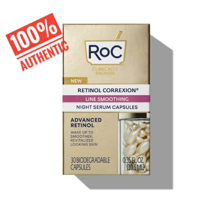 RoC RETINOL CORREXION LINE SMOOTHING NIGHT SERUM CAPSULES | Lazada PH